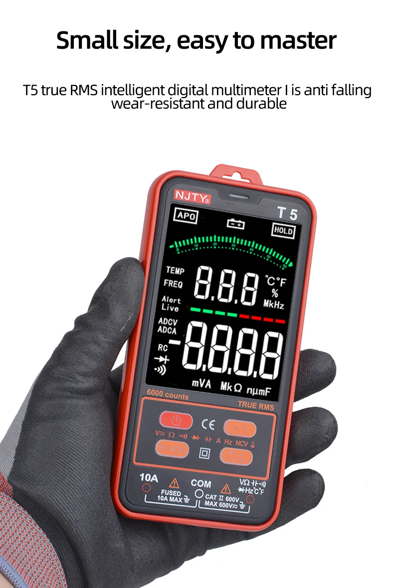 ELECTRICITE -MULTIMETRE, T5 B A--Mini multimètre numérique intelligent ...