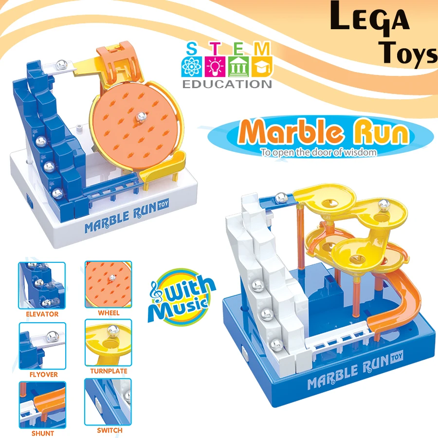 DIY Electronic Ladder Marble Run Maze Balls STEM Learning Toy Develop ...
