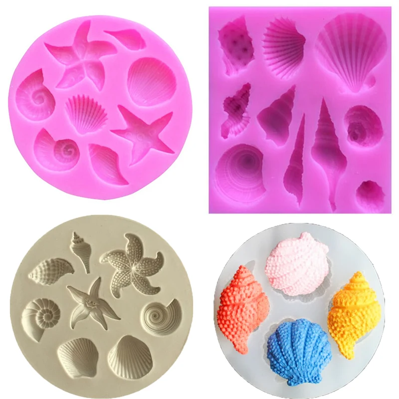 DIY-encantadora-concha-estrella-de-mar-Concha-molde-de-silicona-para ...