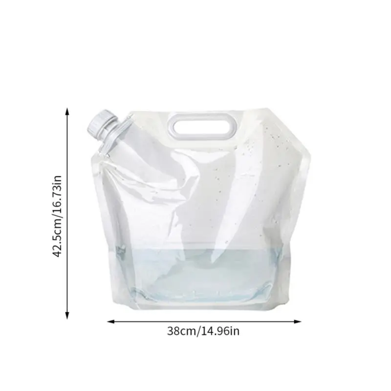 Poche eau,Sac d'eau Transparent pliable 5-10-15L,seau de stockage pour jus de Cola,randonnée ...