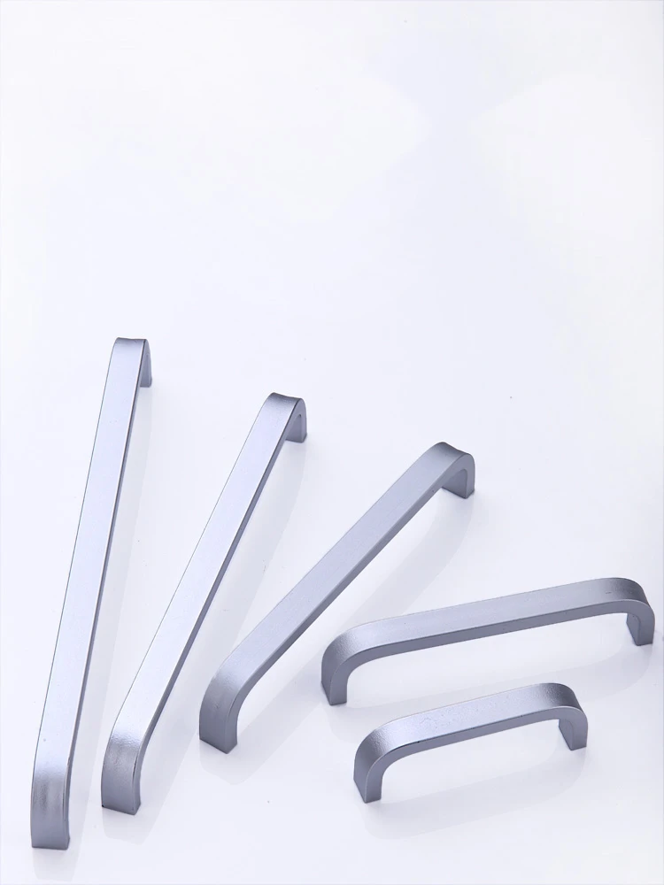 Solid Aluminum alloy Door Handles Simple Drawer Pulls Wardrobe Closet ...