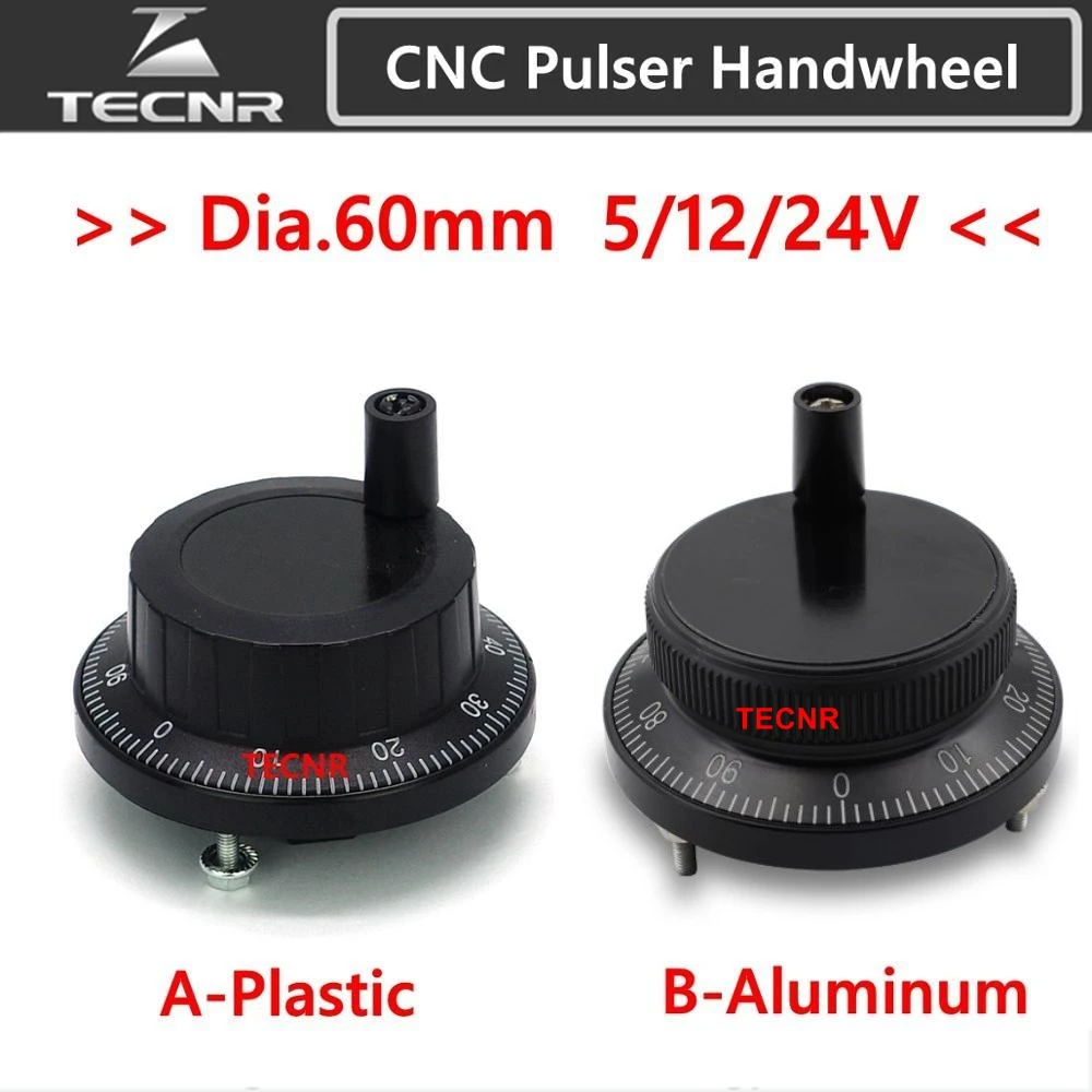 high quality 60mm cnc pulser electronic handwheel 5V 12V 24V 4 6 pin ...