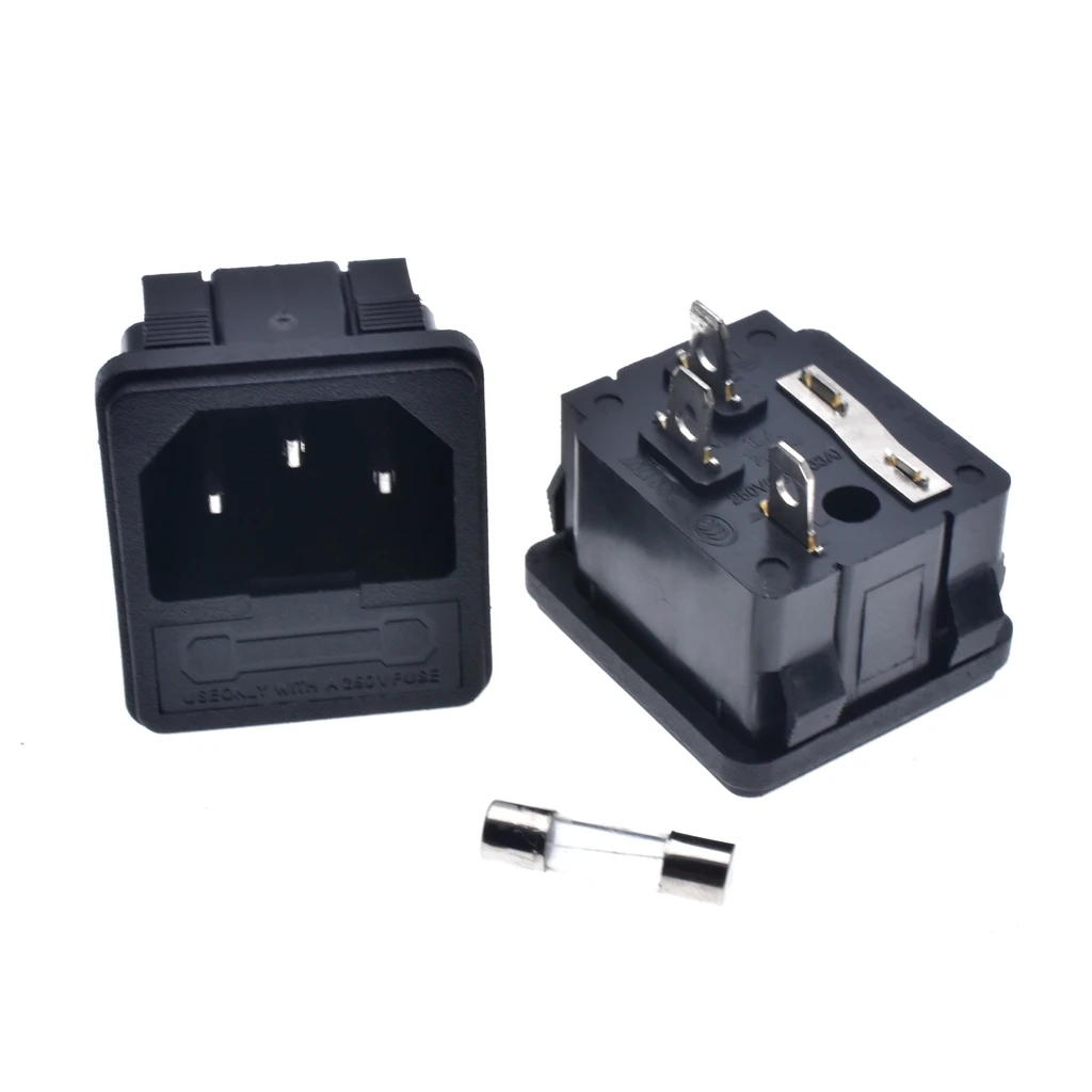 with 10A fuse ! power socket 15A 250V ac 3 Terminal Power Socket with ...