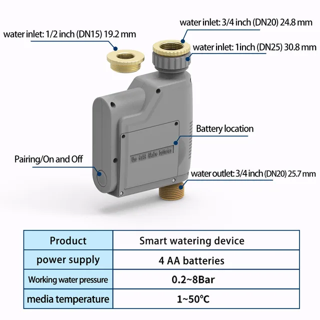 WIFI Watering Timer Flow statistics Automatic Drip Irrigation Garden ...