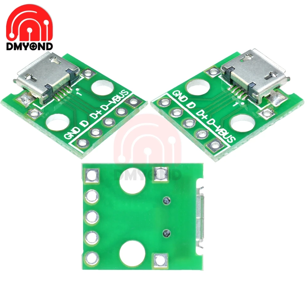 Micro USB Connector Module Board Panel Female DIP 2.54MM Adapter ...