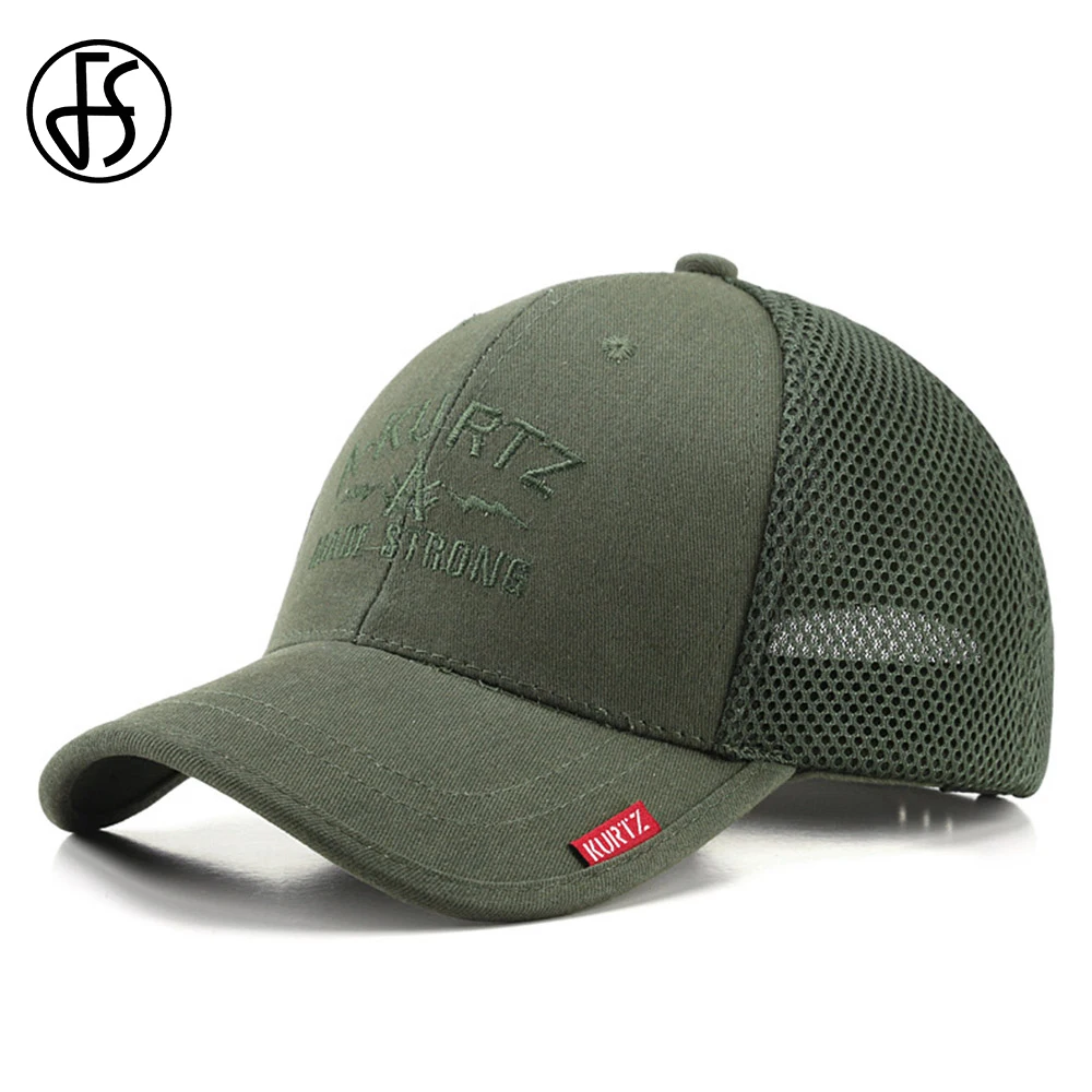 FS-Beige-Army-Green-Mesh-Trucker-Cap-High-Quality-Baseball-Caps-For-Men ...