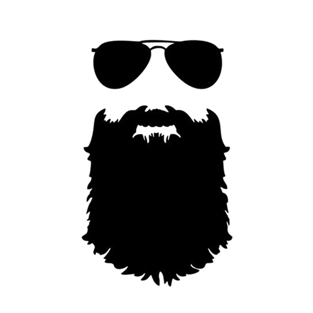 Beard Sticker Funny Glasses Auto Decal Sticker Mustache Hipster Nerd ...