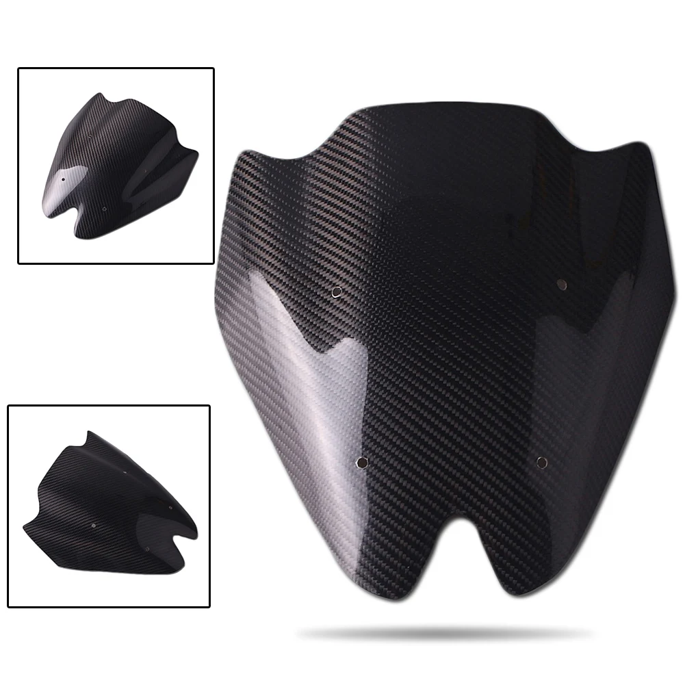 Z1000-Motorbike-Windshield-Double-Bubble-Windscreen-Carbon-Fiber ...