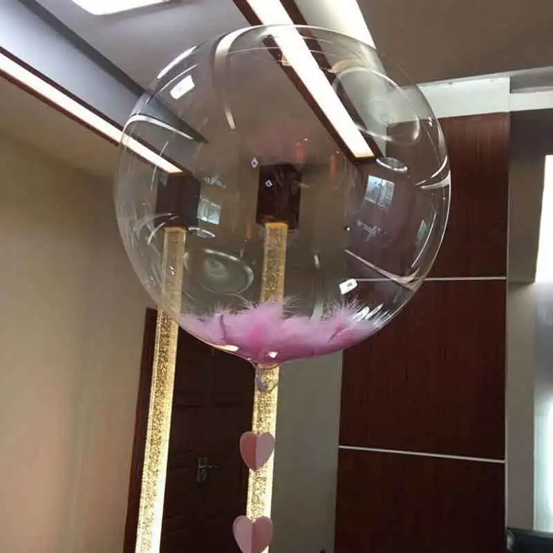 5pcs-lot-18-24inch-Bobo-Balloons-Feather-Transparent-PVC-Balloon-Helium ...