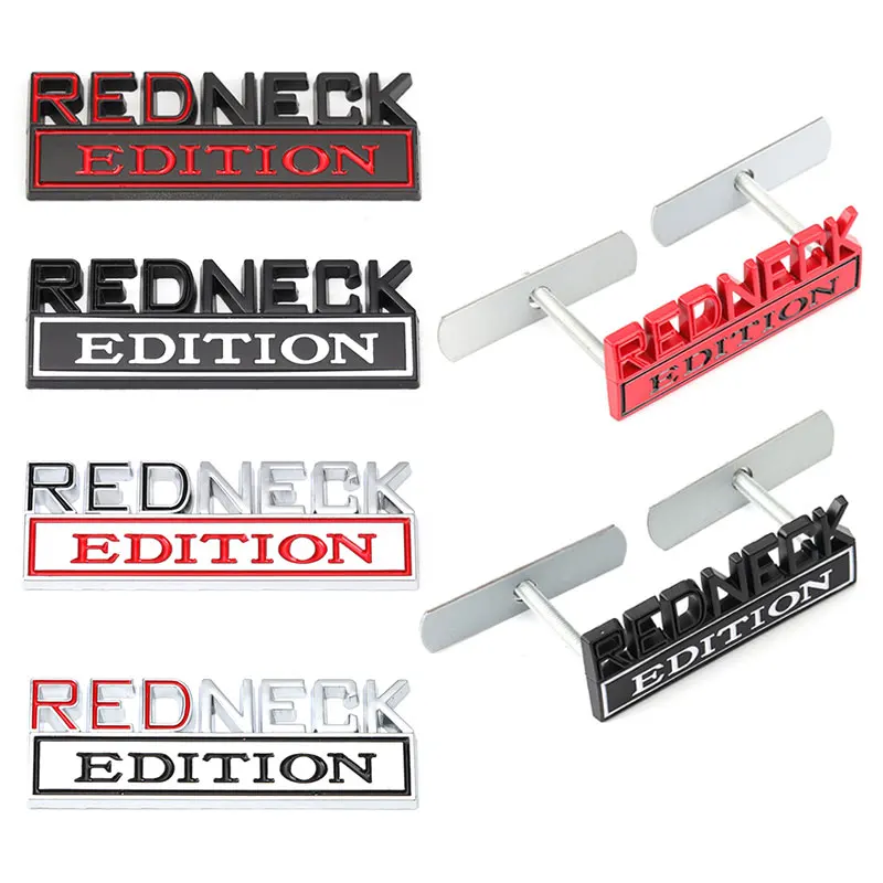 Metal-Car-Sticker-REDNECK-Edition-Badge-Emblem-Front-Hood-Grille-for ...