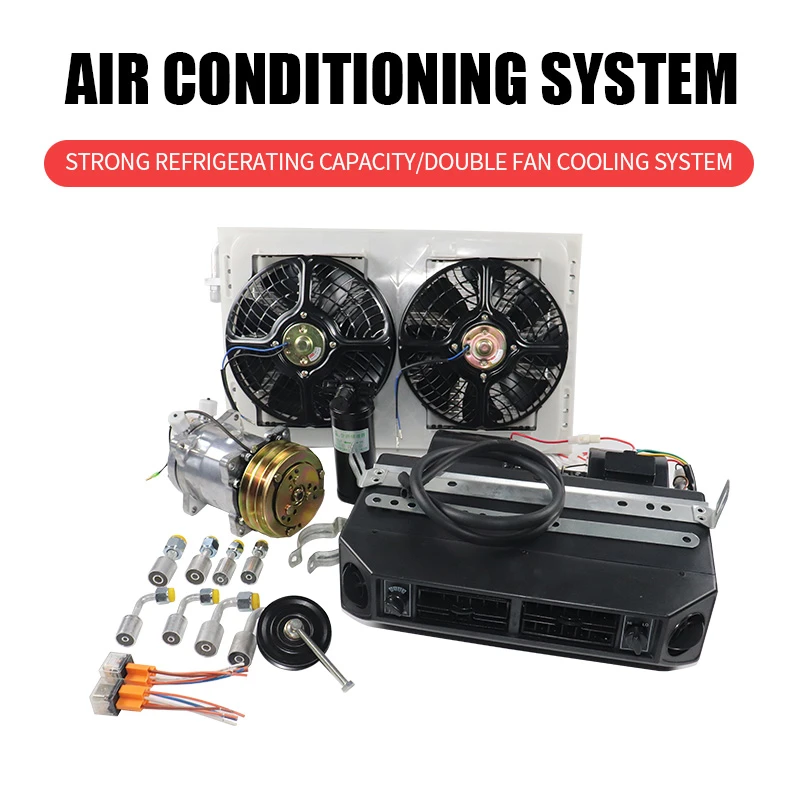 Universal Automotive 12V 24V A/C Air Conditioning Kit for Truck Minibus ...