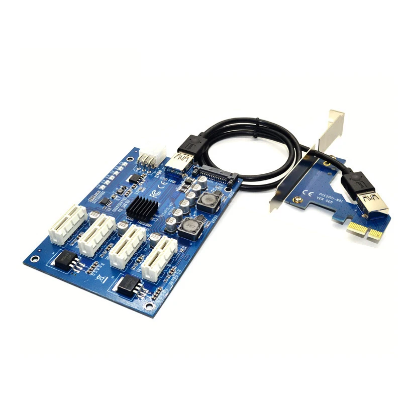 Kit'extension PCIE X1 à 4 PCI E X16, 1 à 4 ports PCI Express Switch HUB ...