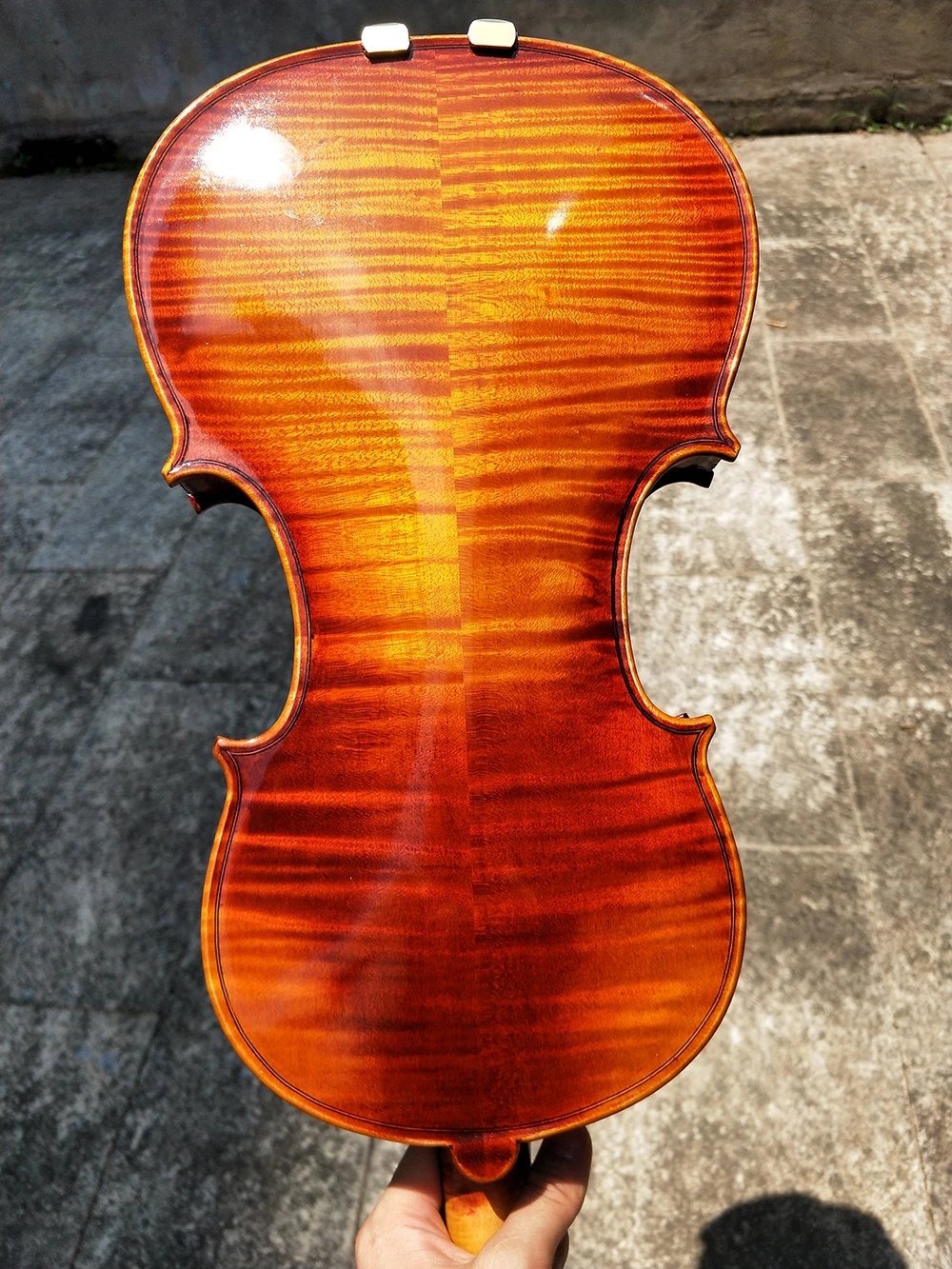 Violín hecho a mano de tiro Real, 4/4 madera maciza, tigre natural puro ...