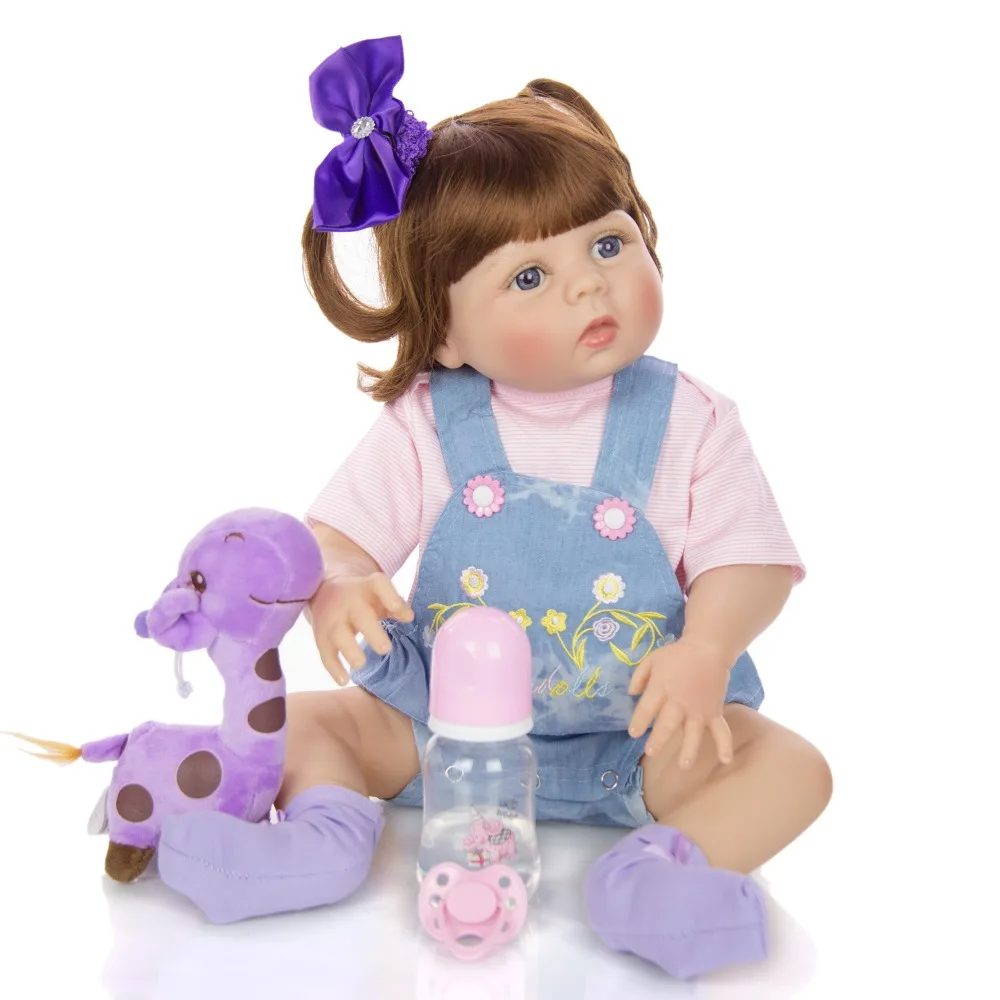 Npk Doll 57cm Bebe Doll Reborn Toddler Girl Doll Full Body Soft ...