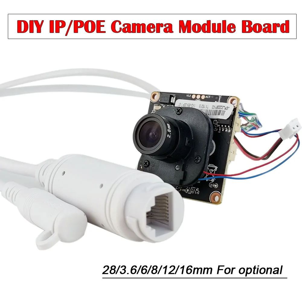 DIY POE IP Camera Module Board With IRCUT RJ45 Cable 1080P 5MP 3MP POE ...