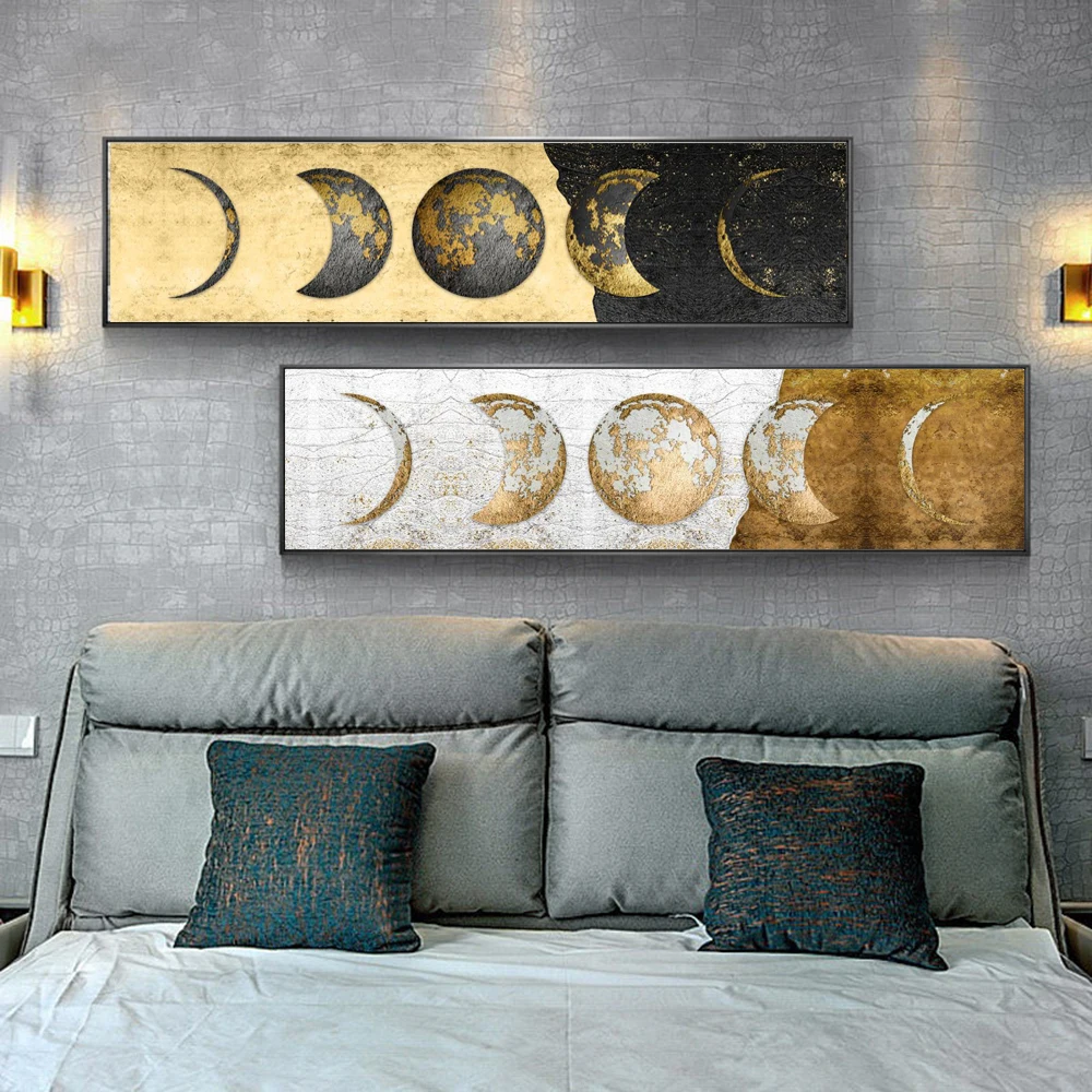 Modern-Abstract-Art-Posters-and-Prints-Canvas-Painting-Wall-Golden ...