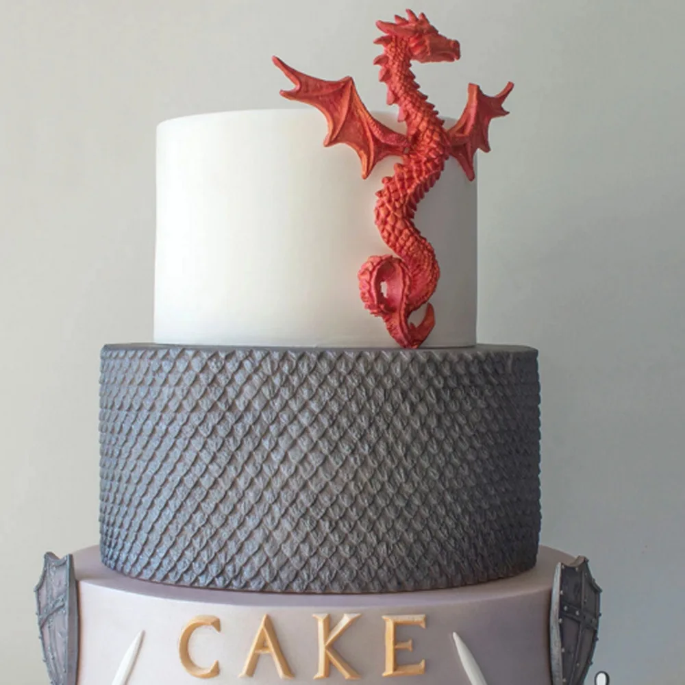 Party & Gifting Dragon Scale Silicone Lace Mold Dragon Scale Sugarcraft ...