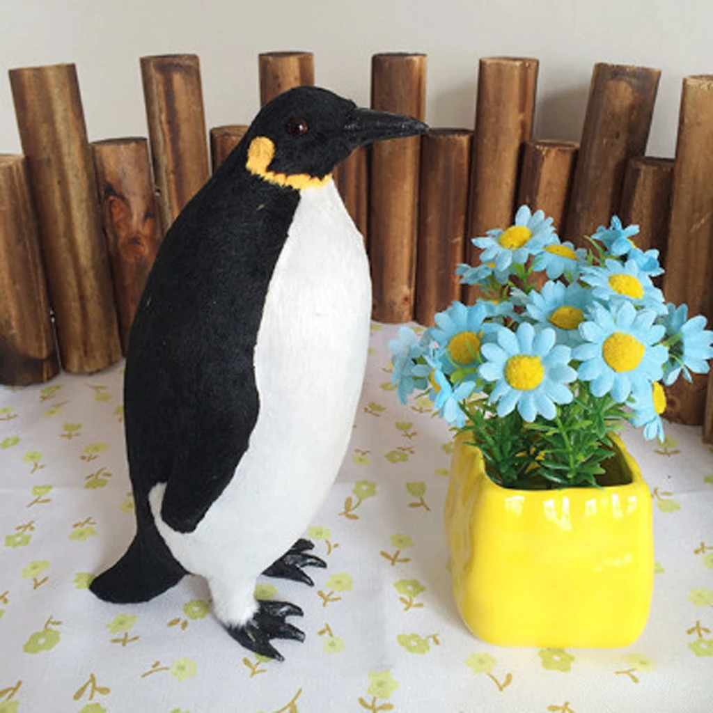 Искусственные украшения Пернатые поддельные черно белые пингвины