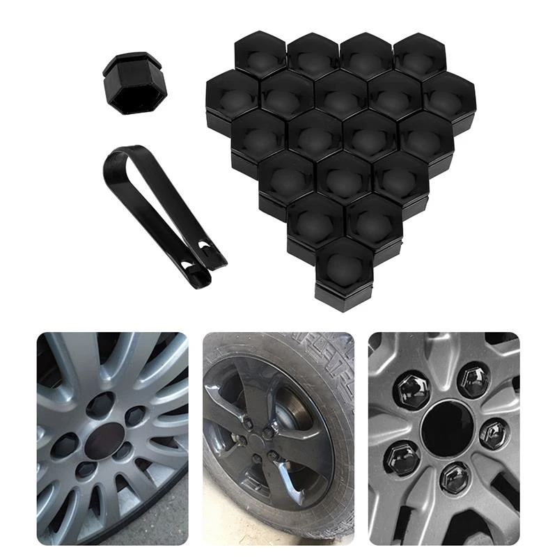 22/21/19mm 20 Pcs Car Wheel Nut Caps Protection Covers Caps Anti-Rust Auto Hub Screw Cover Car ...