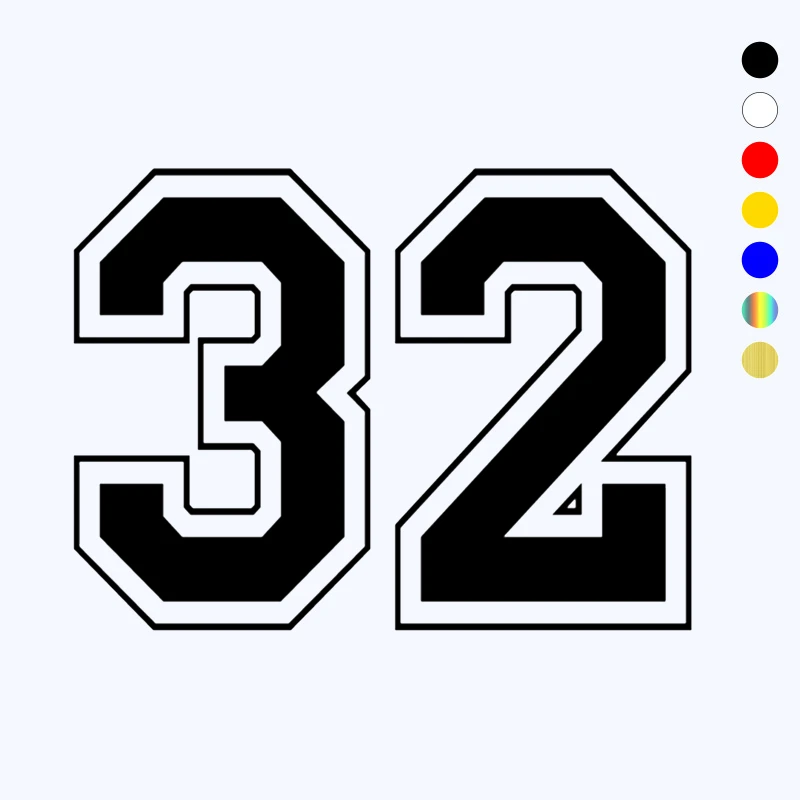 CK2080-20-15cm-numbers-32-funny-car-sticker-vinyl-decal-white-black-car ...