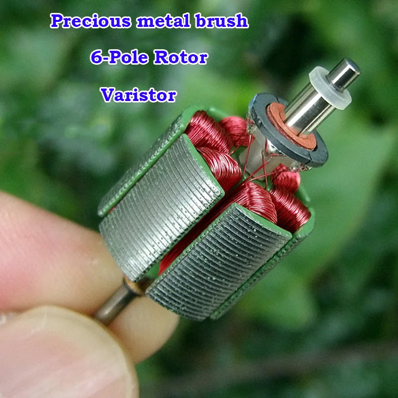 DC 6V 12V 10000RPM High Speed Large Torque 6-Pole Rotor Precious Metal ...