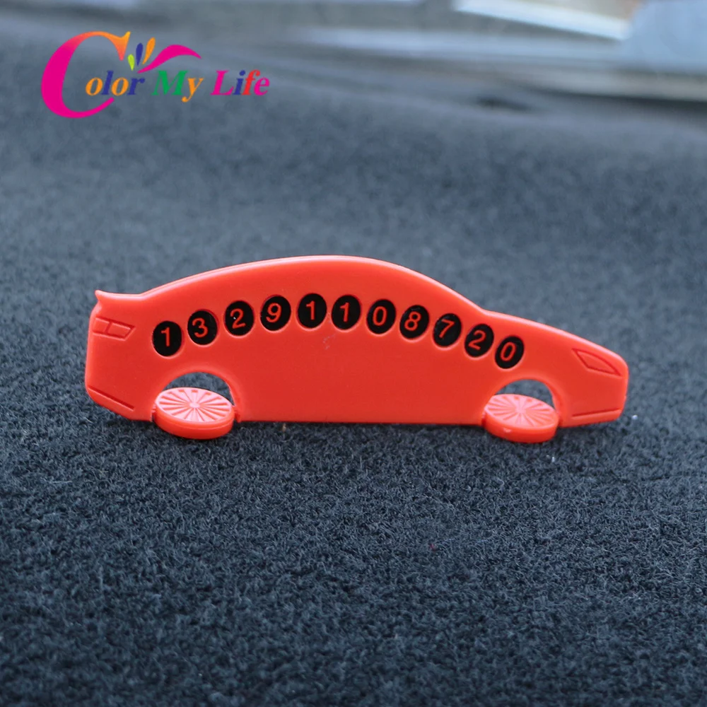 Color My Life Car Styling Telephone Number Card Sticker Temporary Car ...