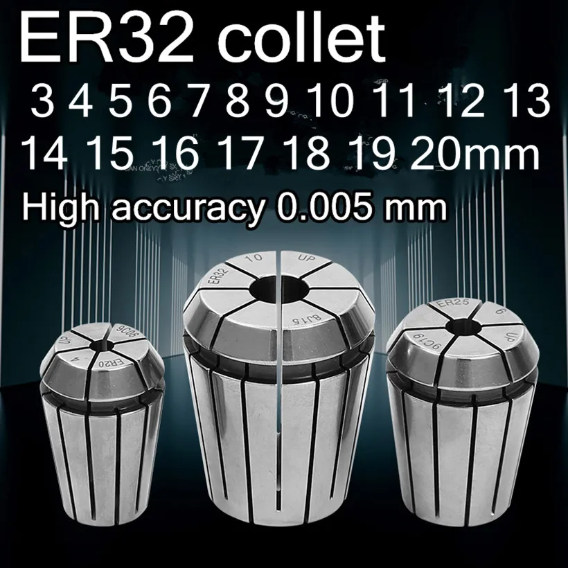 Pinza CNC ER32 de alta precisión, 0.005mm, 3, 4, 5, 6, 7, 8, 9, 10, 11 ...