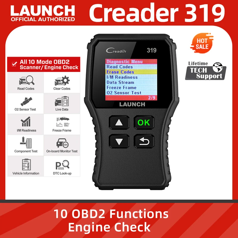 Launch X431 Creader 319 Cr319 Full Obd2 Scanner Obd Eobd Auto Code ...
