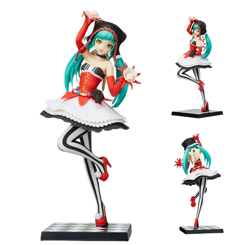 Janpan 정품 하츠네 미쿠 애니메이션 피규어 Jester Miku Kawaii 액션 피겨 완구 소년 소녀 어린이 크리스마스 ...