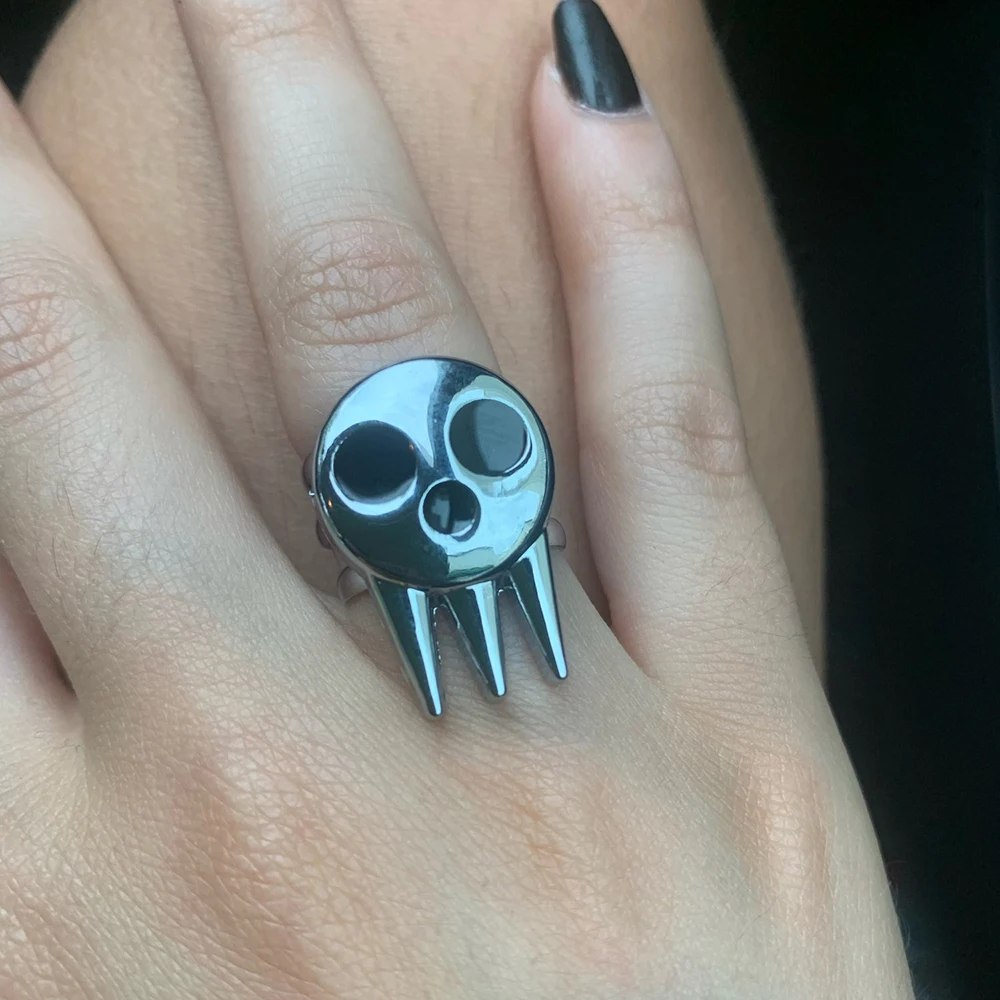 Anime-Soul-Eater-Skull-Ring-for-Women-Men-Death-The-Kid-Cosplay ...