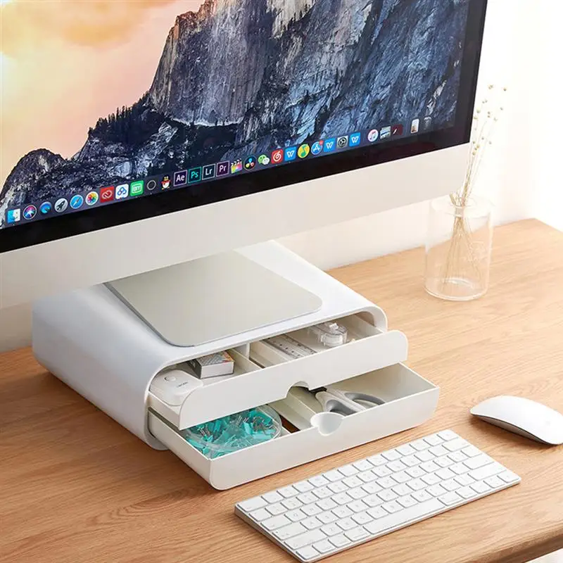 Multi-Function Desktop Monitor Stand Computer Screen Riser Laptop ...