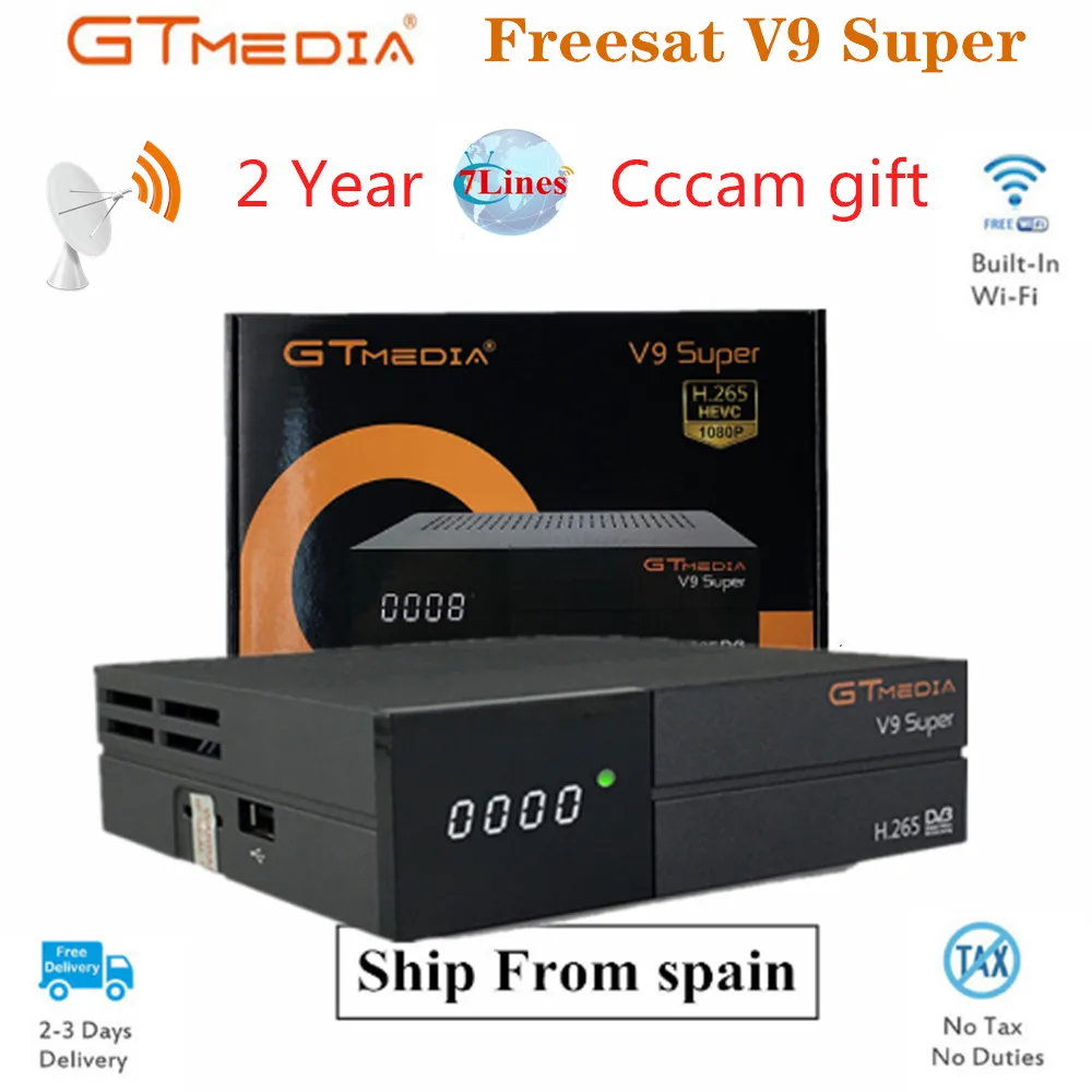 Gtmedia V9 супер DVB-S2/S спутниковый ТВ приемник Поддержка H.265 ...