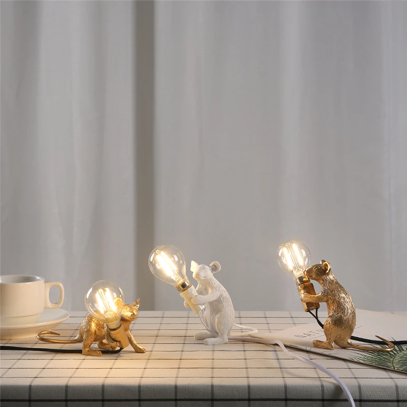 Modern Resin Rat Night Lights Nordic LED Table Lamps - shop-syzo