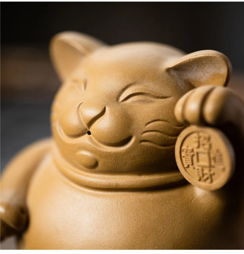 Statue deco,service à thé en argile violette chinoise, ornements de ...