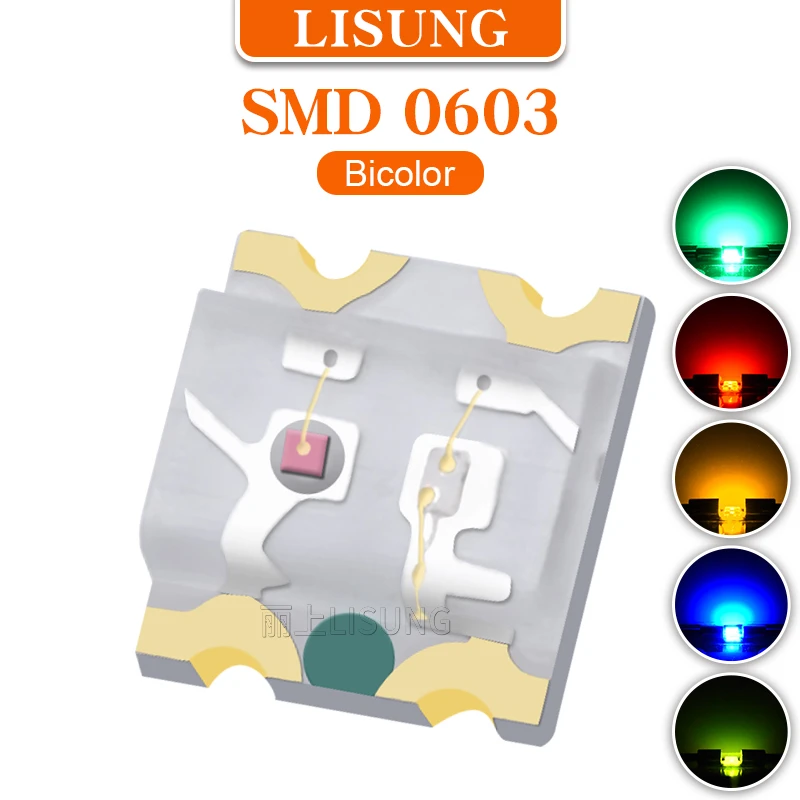 4000pcs/bag 0603 Smd Led 1615 Bicolor 2 Colors Leds Red And Green Blue ...