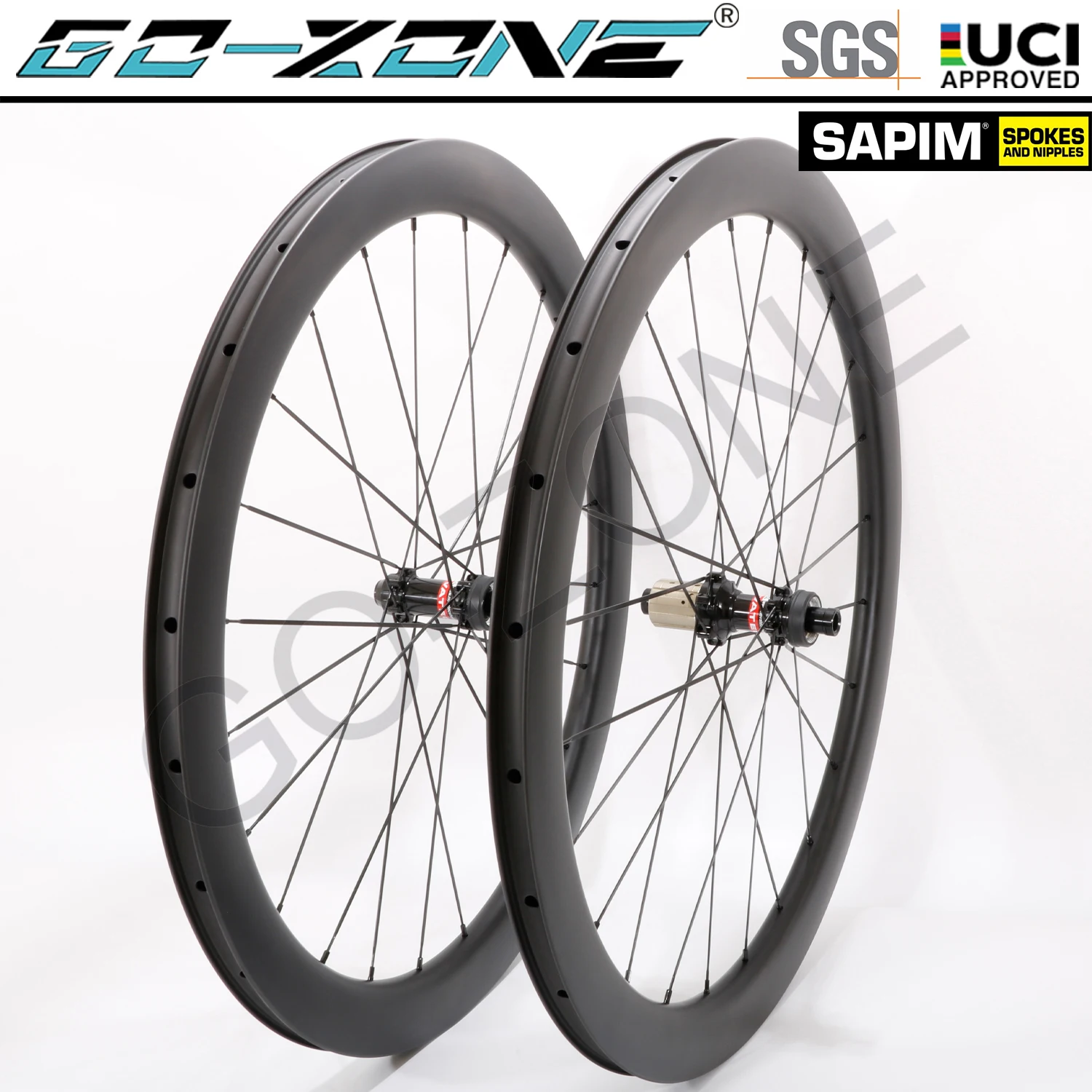 26mm U Shape Carbon 700c Wheelset Disc Brake Clincher Tubeless Tubular ...