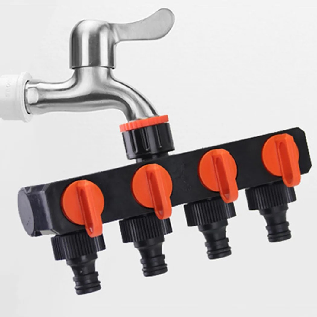 4-Way-Tap-Connector-Garden-Manifold-Hose-Pipe-Splitter-Irrigation ...