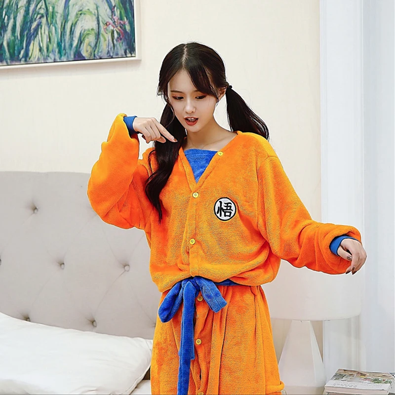 Anime Dragon Ball Son Goku Bathrobe Sleepwear Cosplay Costume ...