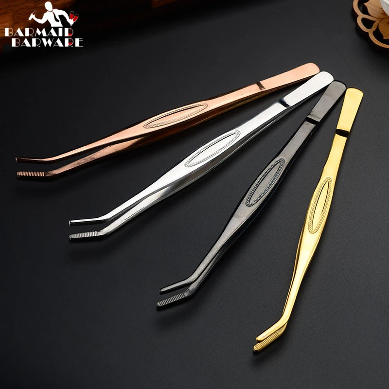 22cm Silver/copper/gold/black Stainless Steel Kitchen & Bar Tweezer ...