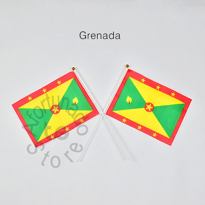 Grenada Flag Banner 14*21cm Hand Waving National Flag Home Decoration ...
