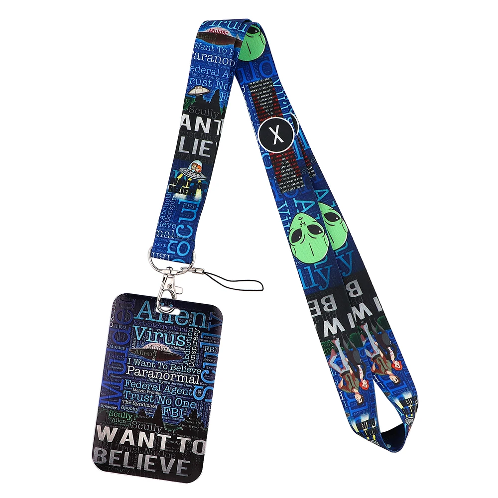 Hj1058 Wholesale Alien Movie Figure Lanyard Credit Card Id Badge Holder ...