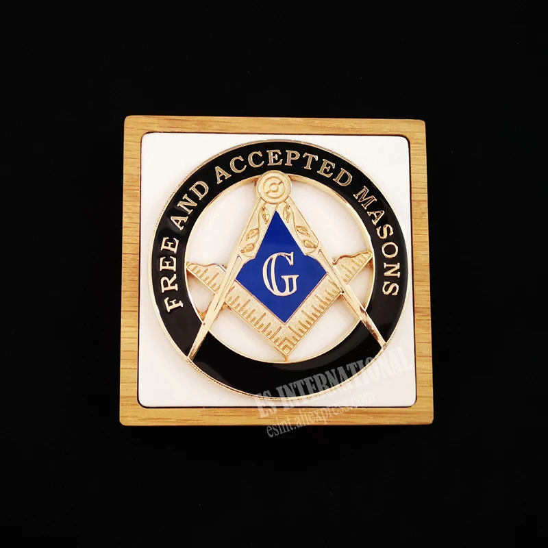 Masonic Car emblem "FREE AND ACCEPTED MASONS " Black Badge Mason ...