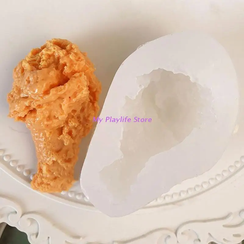 Silicone Candle Mould Fried Chicken Leg Food Molds Aromatherapy Gypsum ...