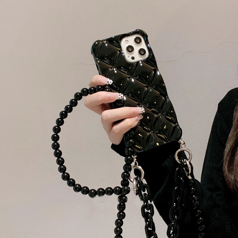 Luxury-Retro-Rhombus-Crossbody-Lanyard-Necklace-Chain-Phone-Case-for ...