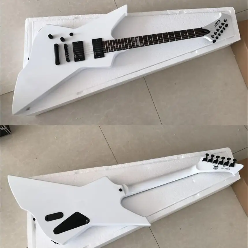 white left handed snakebyte james hetfield electric guitar ROSEWOOD ...