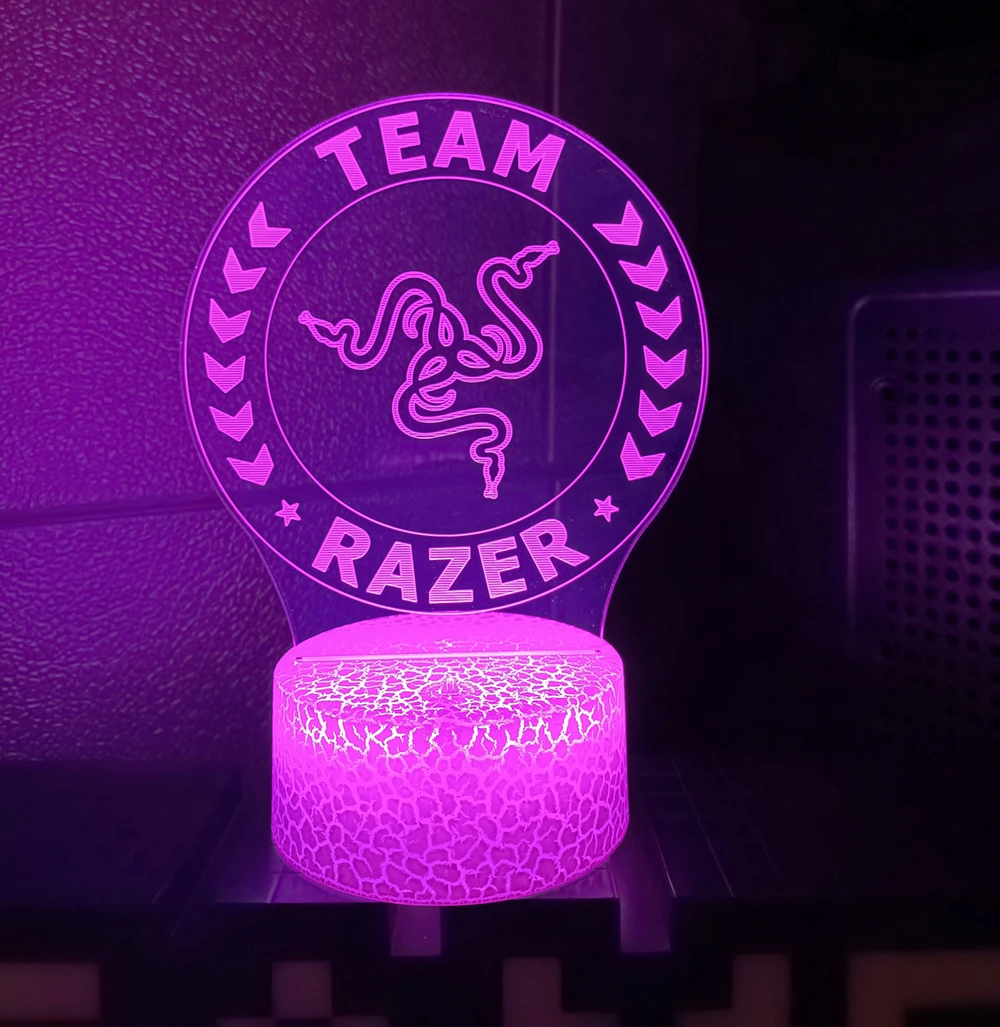 2021 Hot Game Razer LOGO Night light Gaming Room Desk Sensor Lamp For ...