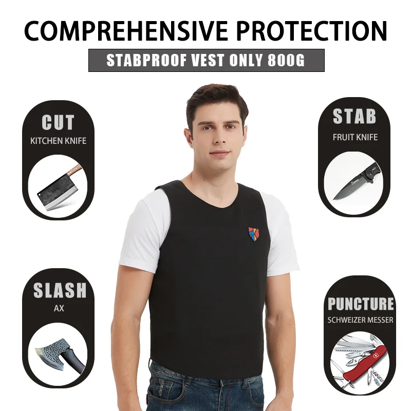 Premium Concealed Stab-Proof Vest: Lightweight Full-Body Security ...