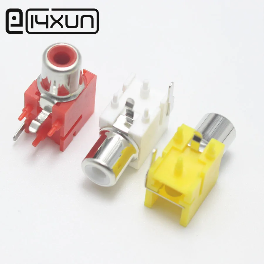 4pcs New 1pole 2pin Rca Female Audio Video Plug Av Connector Socket ...