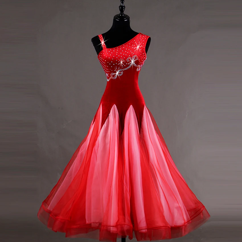 Waltz-Ballroom-Competition-Dress-Practice-Wear-Dance-Performance-Stage ...