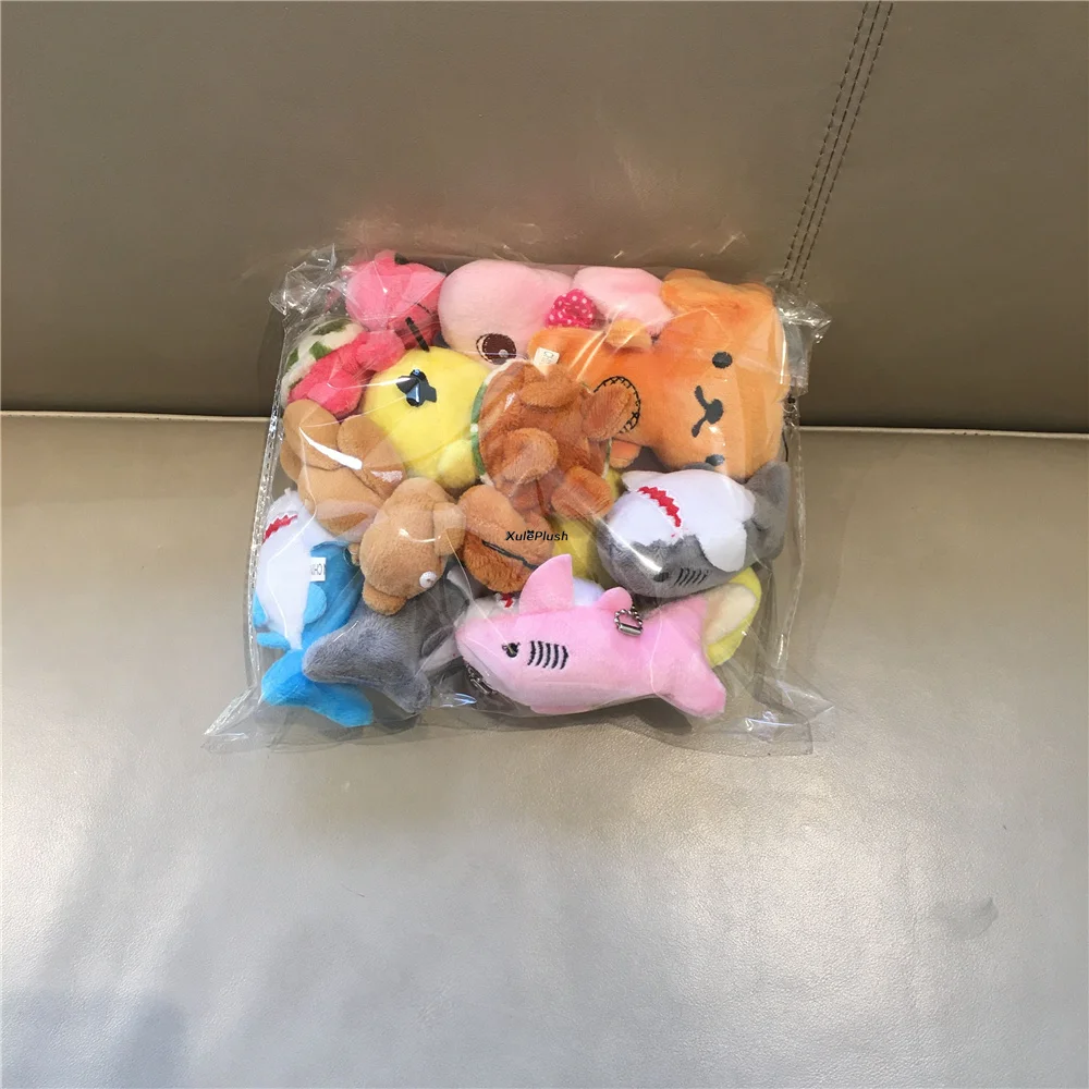 10PCS 6-9CM Mix Random Designs Plush Stuffed Toy . Shark Cat Dog ...